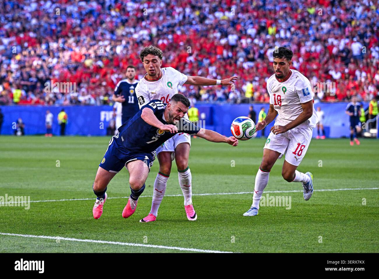 Scotland's John McGINN and Morocco's Neil EL AYNAOUI during the FIFA ...