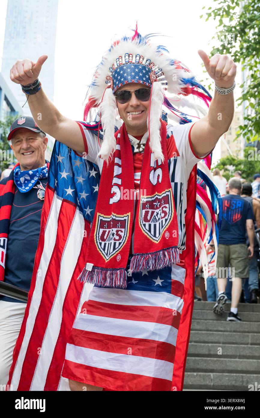 Seattle, USA. 19th Jun 2026. Thousands of U.S. soccer fans flood the ...