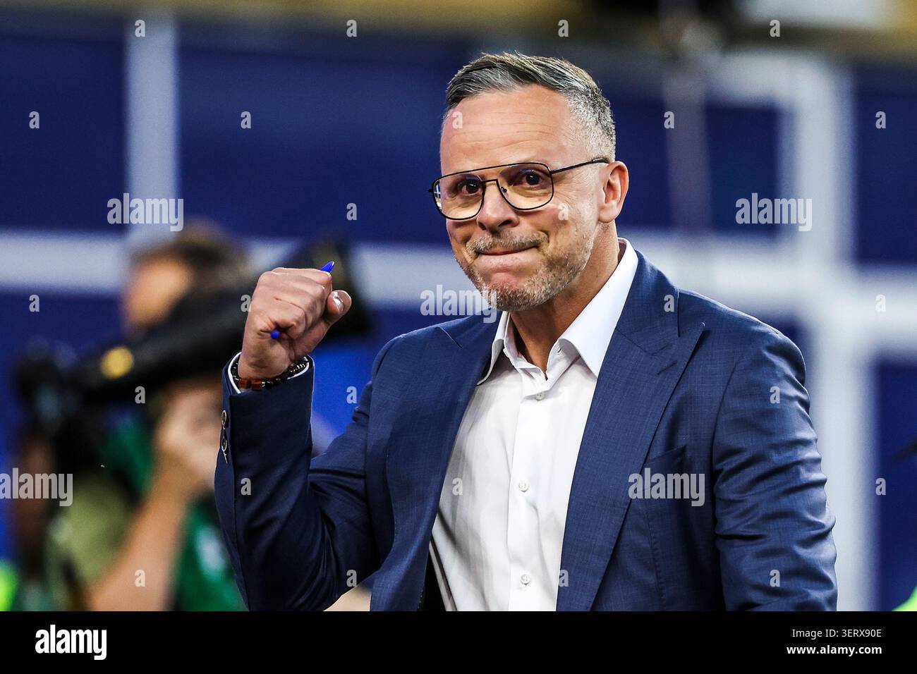 Mohamed OUAHBI head coach of Morocco celebrates the victory after the ...