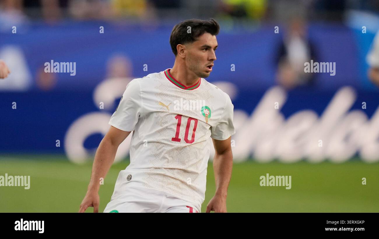 Morocco's Brahim Diaz (10) in action during the World Cup Group C ...