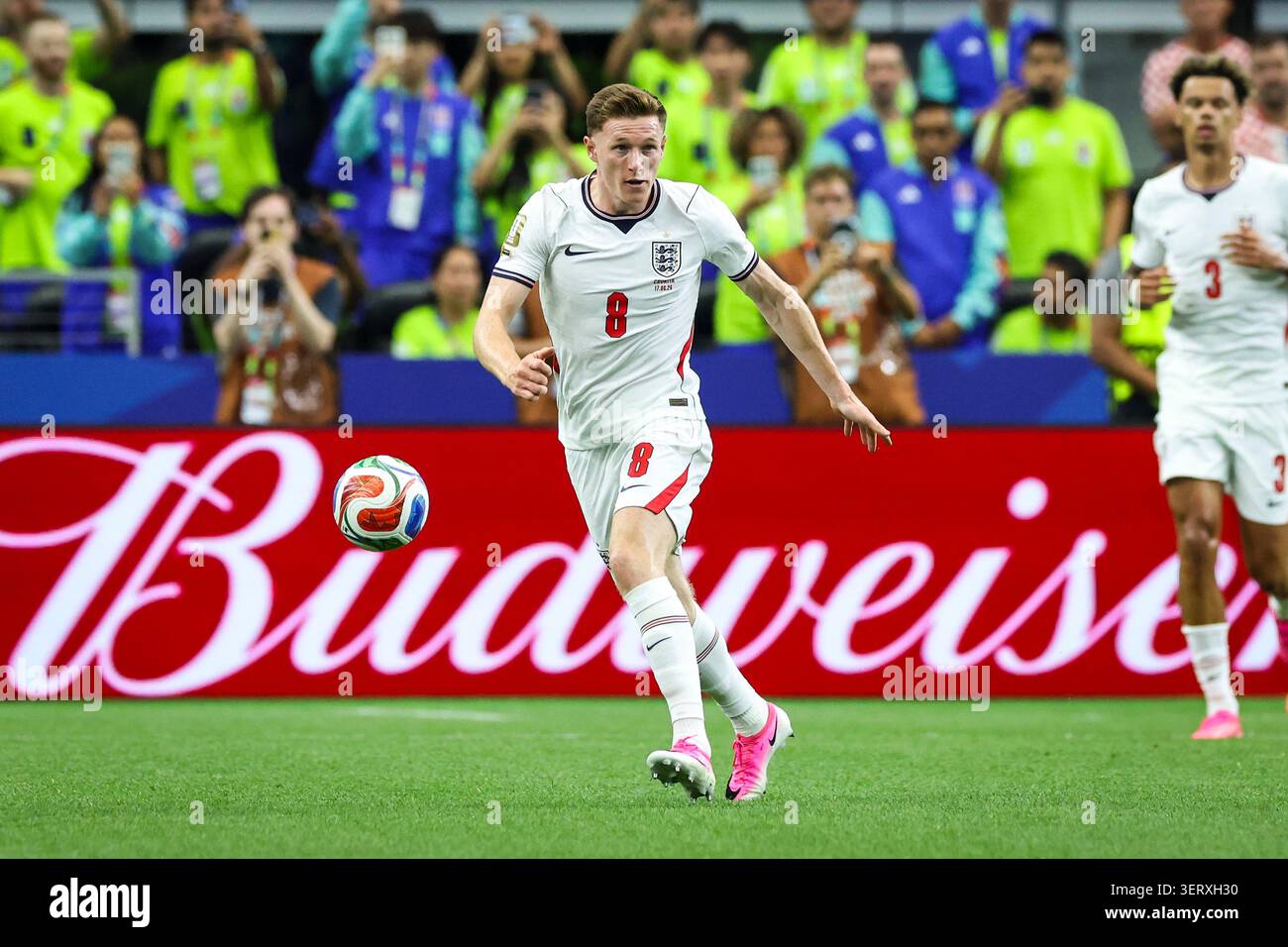 England midfielder Elliot Anderson (8) during the England v Croatia ...