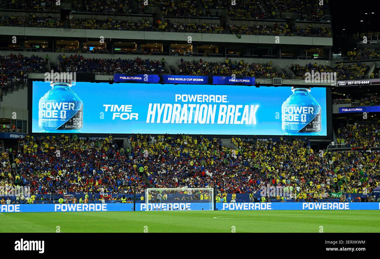 Display board with drinking break, Philadelphia Stadium (Lincoln ...