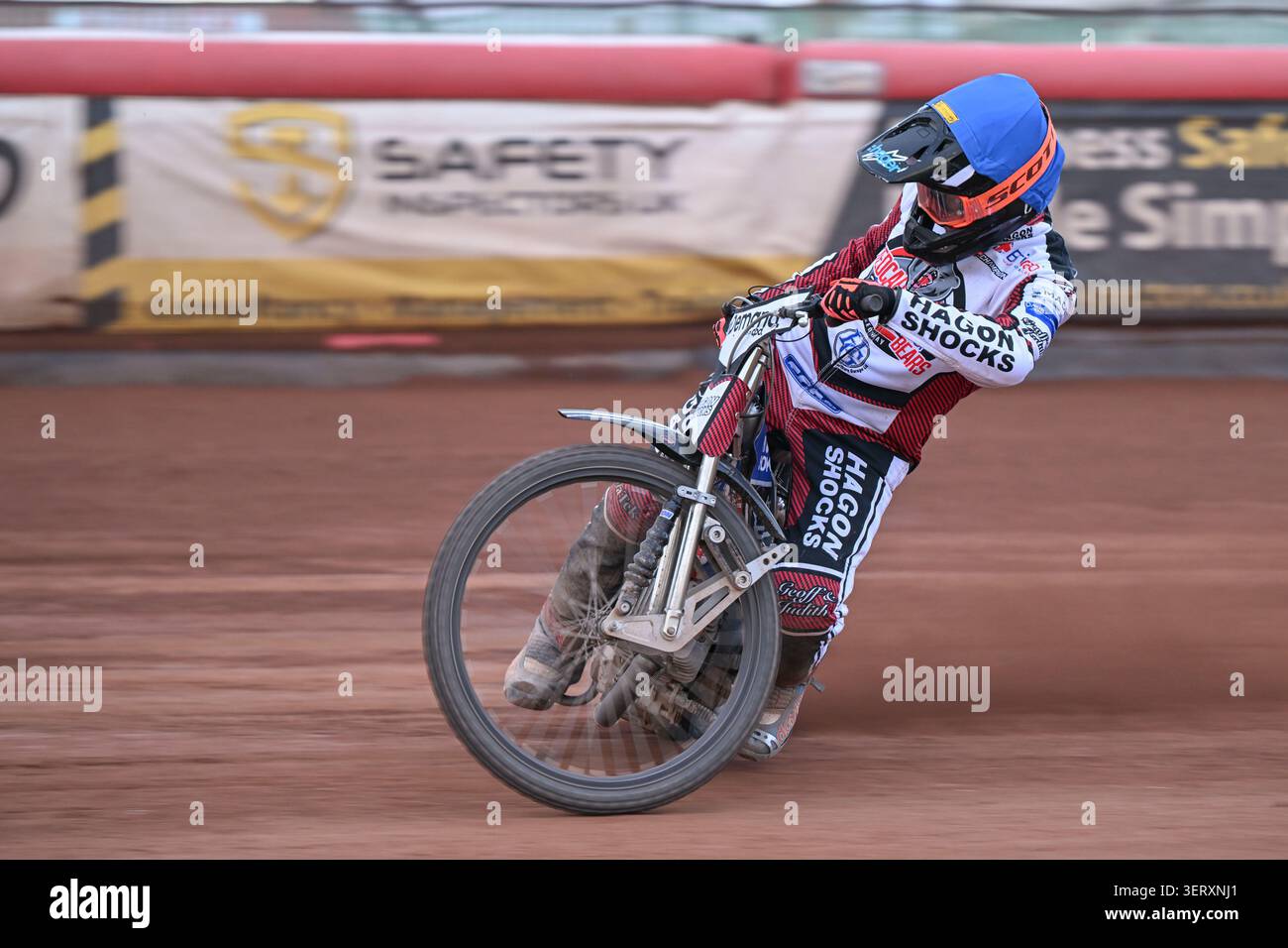 Jason Edwards Captain of Redcar Bears in second during Heat 9 of the ...