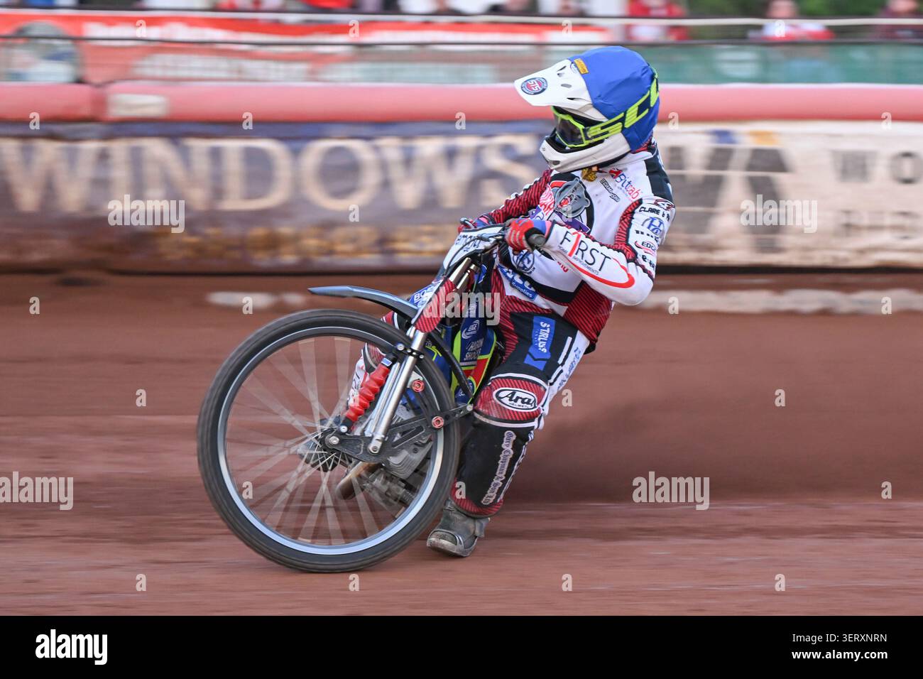 Jake Mulford of Redcar Bears leads during Heat 14 of the Cab Direct ...