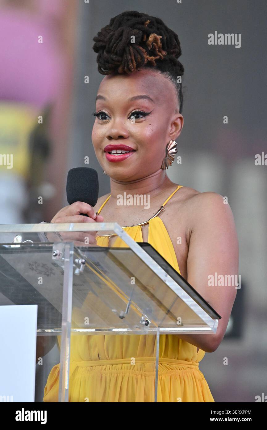 Camille A. Brown attends 'Broadway Celebrates Juneteenth', in Times ...