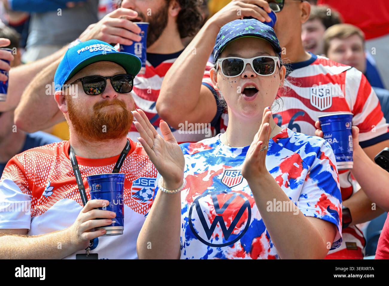 June 19, 2026: Team USA fans cheering during the FIFA World Cup soccer ...