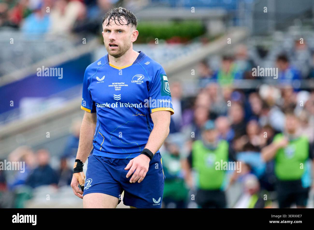 Hugo Keenan of Leinster looks on during the BKT United Rugby ...