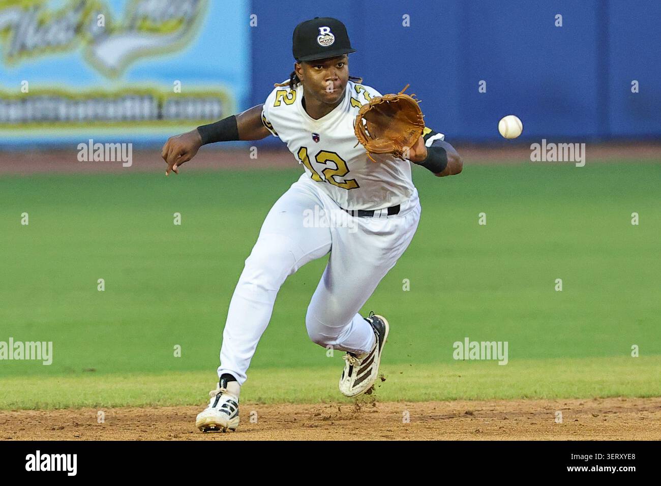 June 19, 2026: Biloxi Shuckers 2026 shortstop JesÃºs Made (12) catches ...