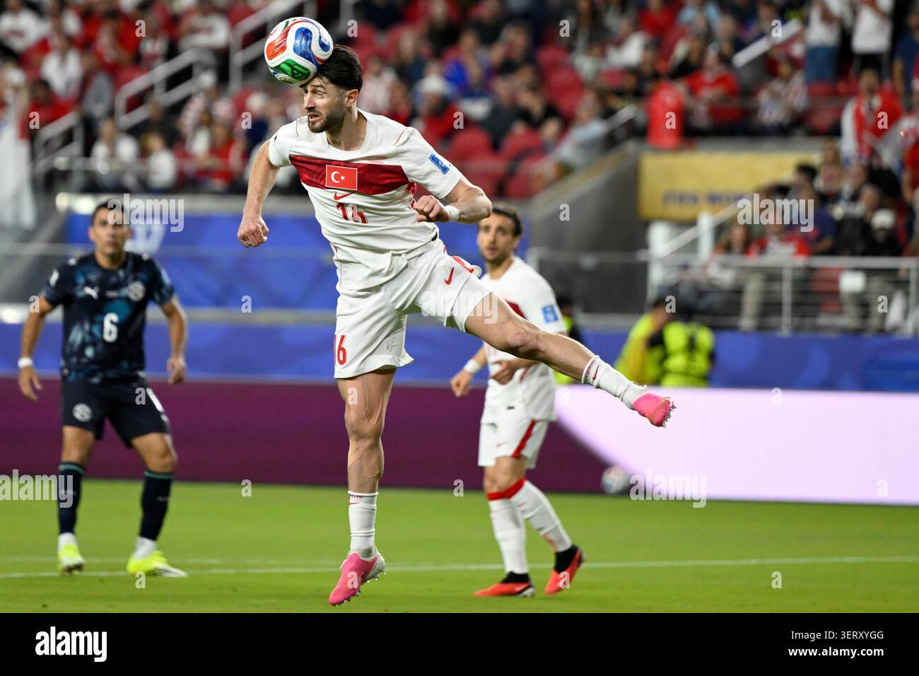 Turkey's Ismail Yuksek (16) controls the ball during the World Cup ...