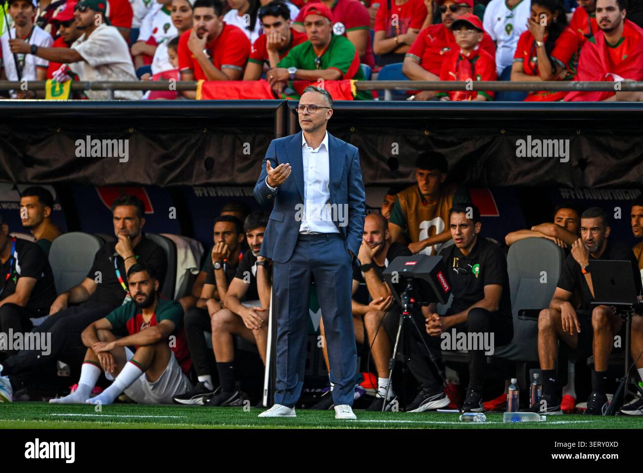 Morocco's head coach Mohamed OUAHBI during the FIFA World Cup 2026 ...