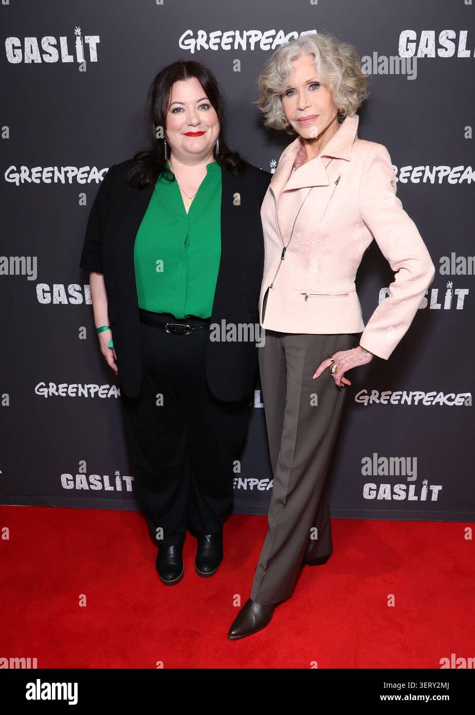 Santa Monica CA June 19: Katie Camosy, Jane Fonda. at the Los Angeles ...