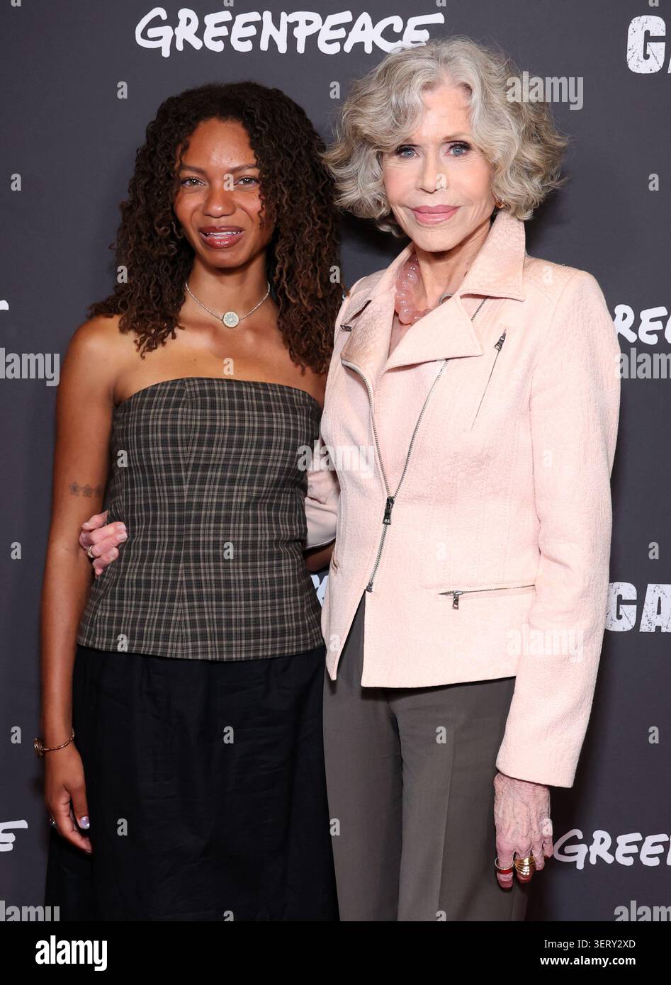 Santa Monica CA June 19: Leah Thomas, Jane Fonda. at the Los Angeles ...