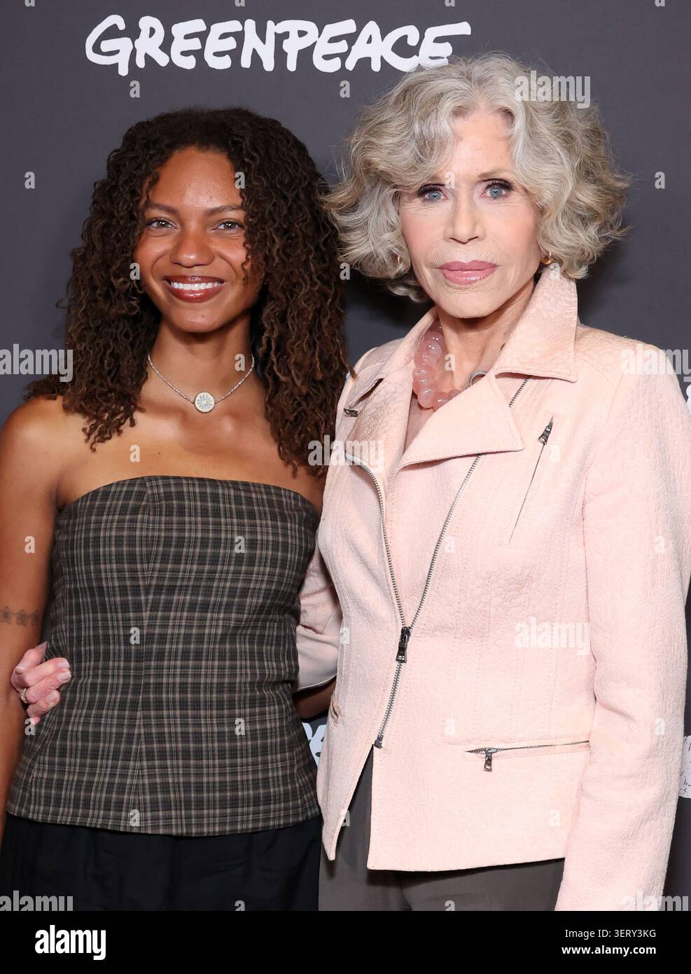 Santa Monica CA June 19: Leah Thomas, Jane Fonda. at the Los Angeles ...