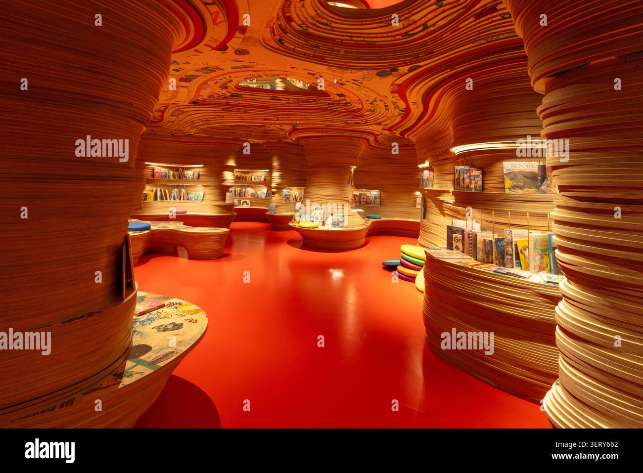 The childrenÕs books alcove at Phrontisterion, a library housing David ...