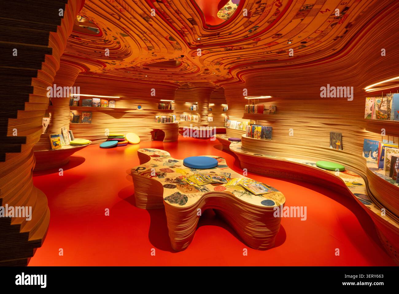 The childrenÕs books alcove at Phrontisterion, a library housing David ...