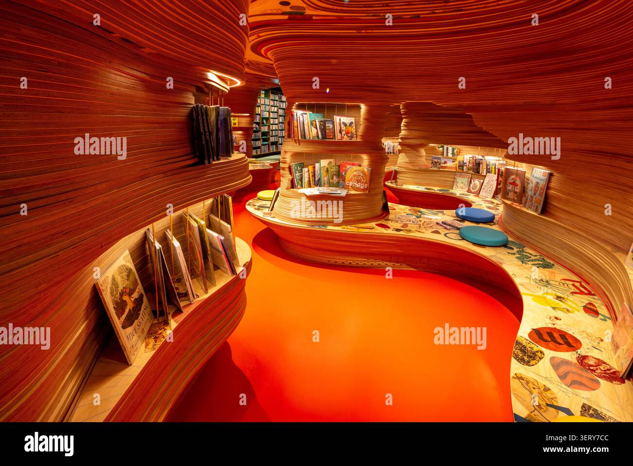 ChildrenÕs books alcove at Phrontisterion, a library housing David ...