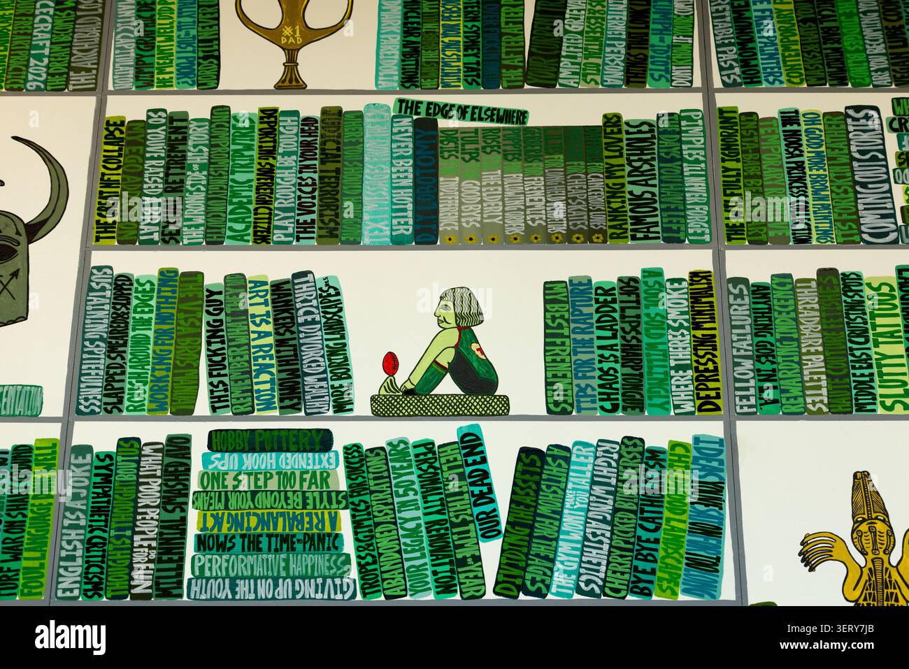 Interior view at Phrontisterion, a library housing David WalshÕs ...