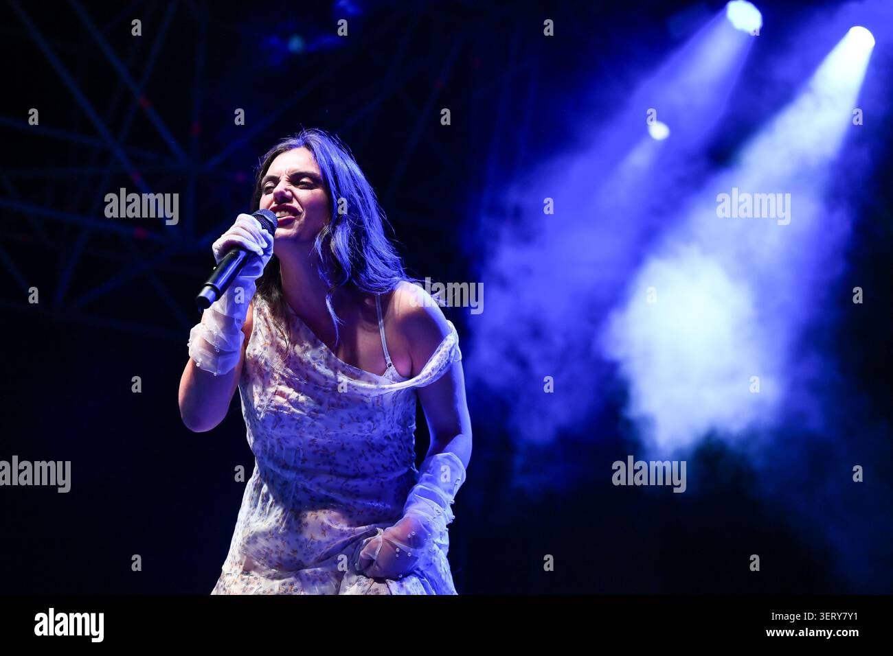 Margherita Vicario performs during the Amiche del Roma Pride concert at ...
