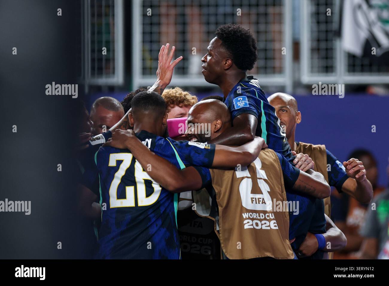 Vinicius Junior of Brazil celebrate after scoring during the FIFA World ...