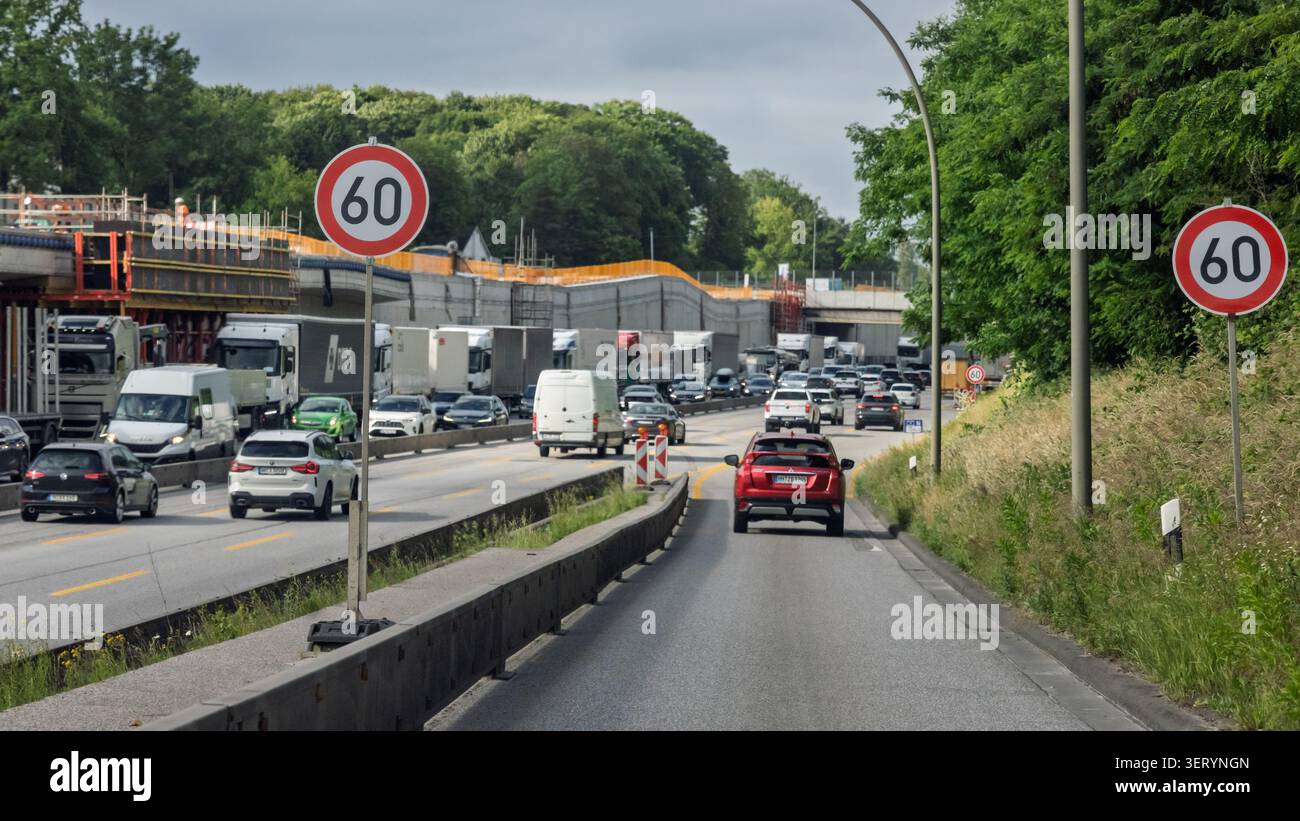 15 June 2026, Hamburg: Due to construction of a flood protection ...
