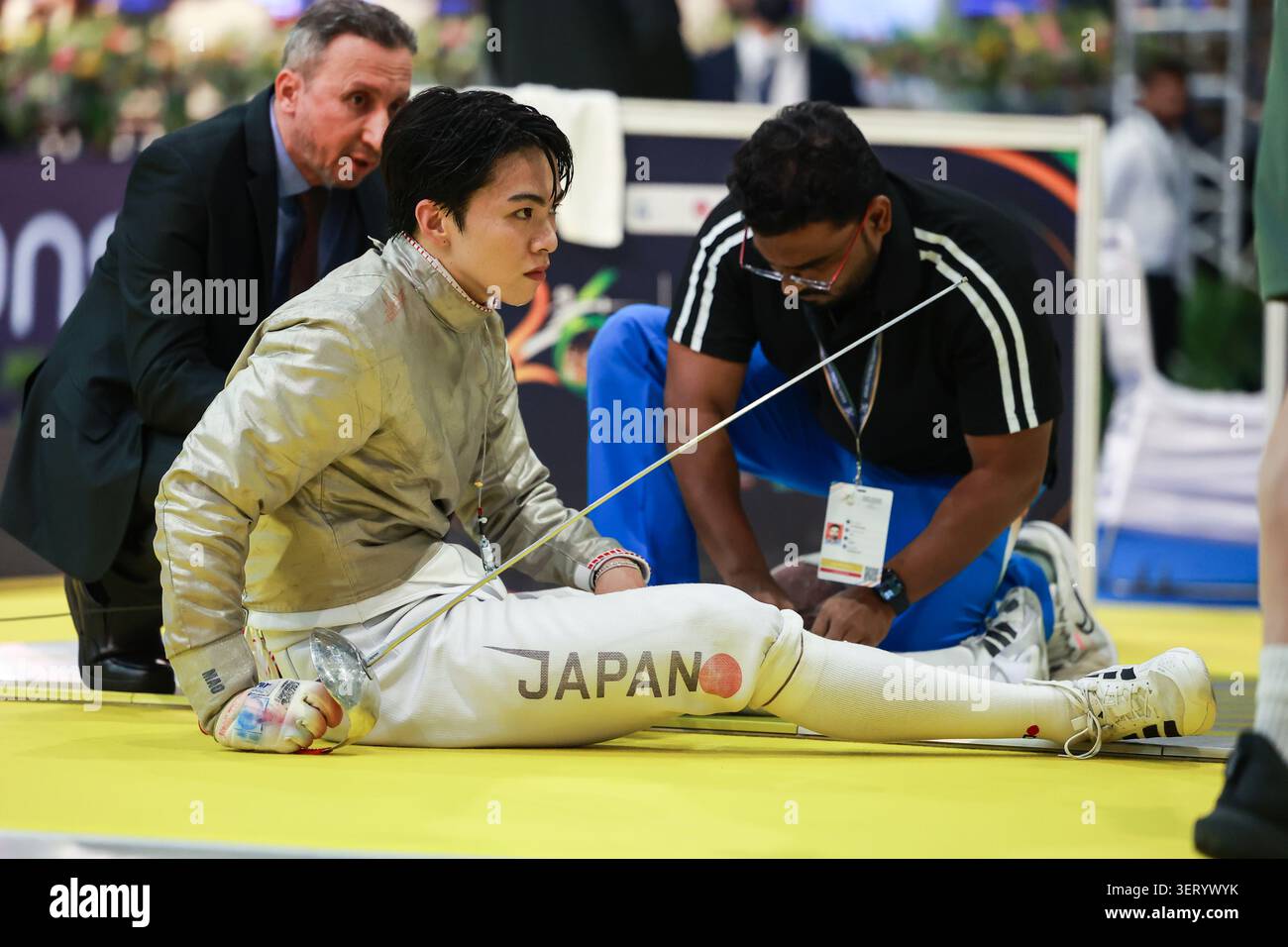 Mao Kokubo of Japan got injured during Oh Sanguk of South Korea vs. Mao ...