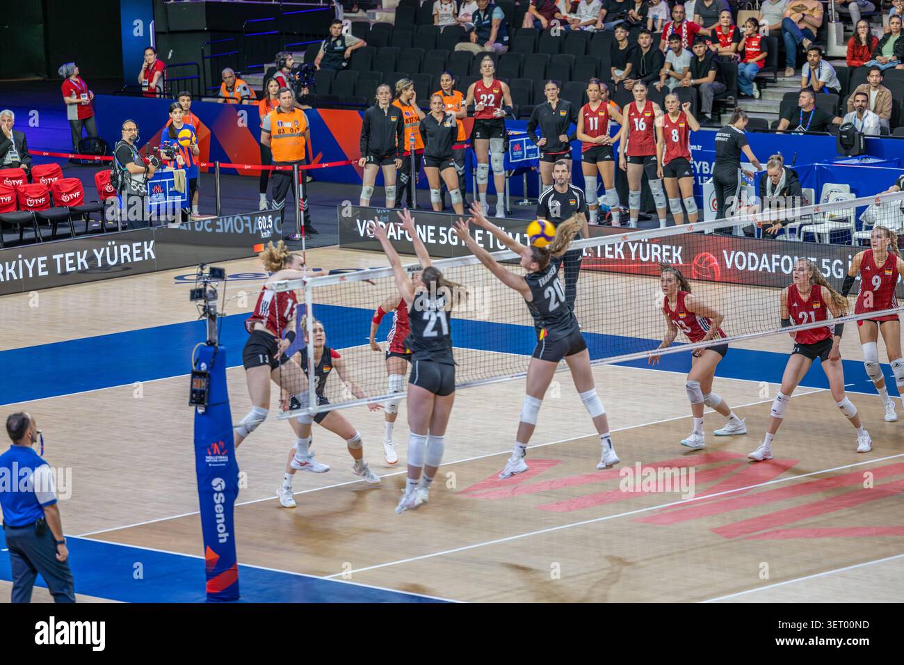 BELGIUM VS GERMANY WOMEN VOLEYBALL NATIONS LEAGUE MATCH VNL Stock Photo ...