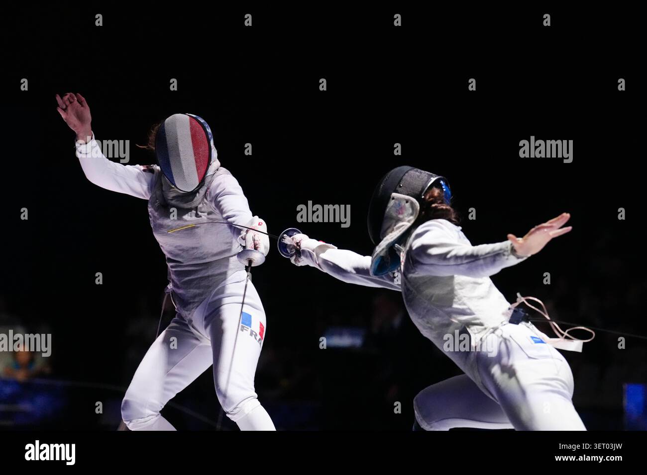 Vladislava PENIUSHKINA of AIN and Eva LACHERAY of France during 2026 ...