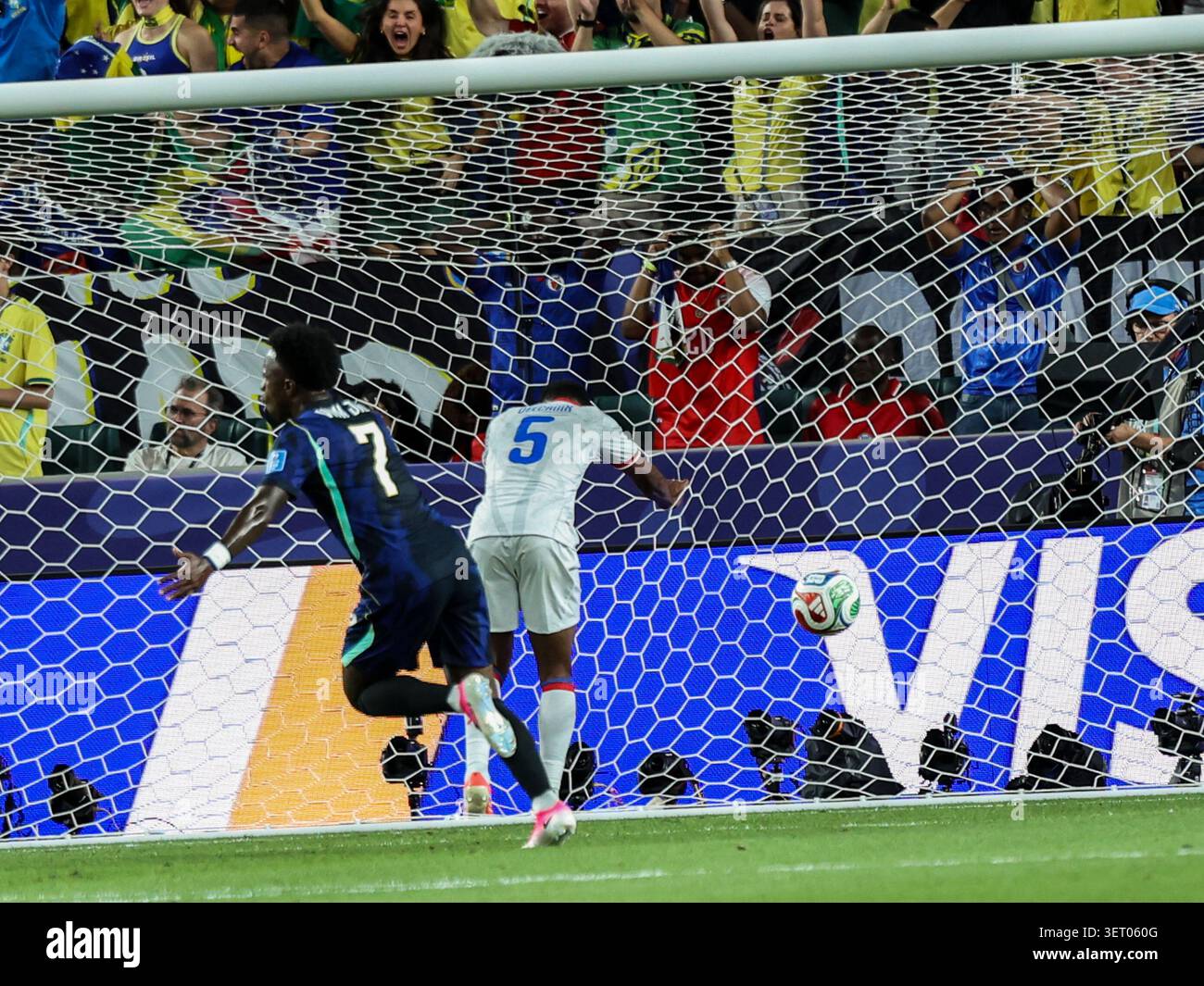 Vinícius Junior of Brazil celebrates a goal during the FIFA World Cup ...