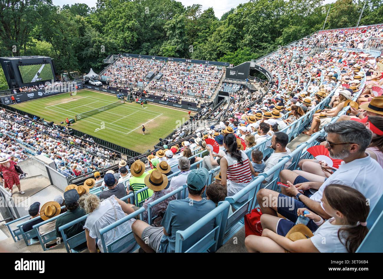 20 June 2026, Berlin: Spectators sit in the stands at Steffi Graf ...