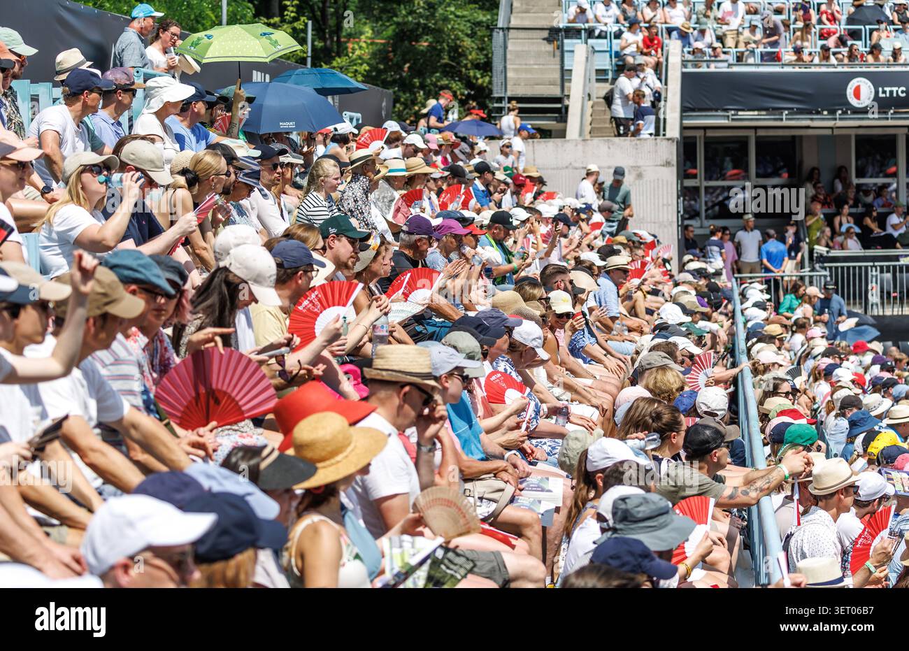 20 June 2026, Berlin: Spectators sit in the stands at Steffi Graf ...