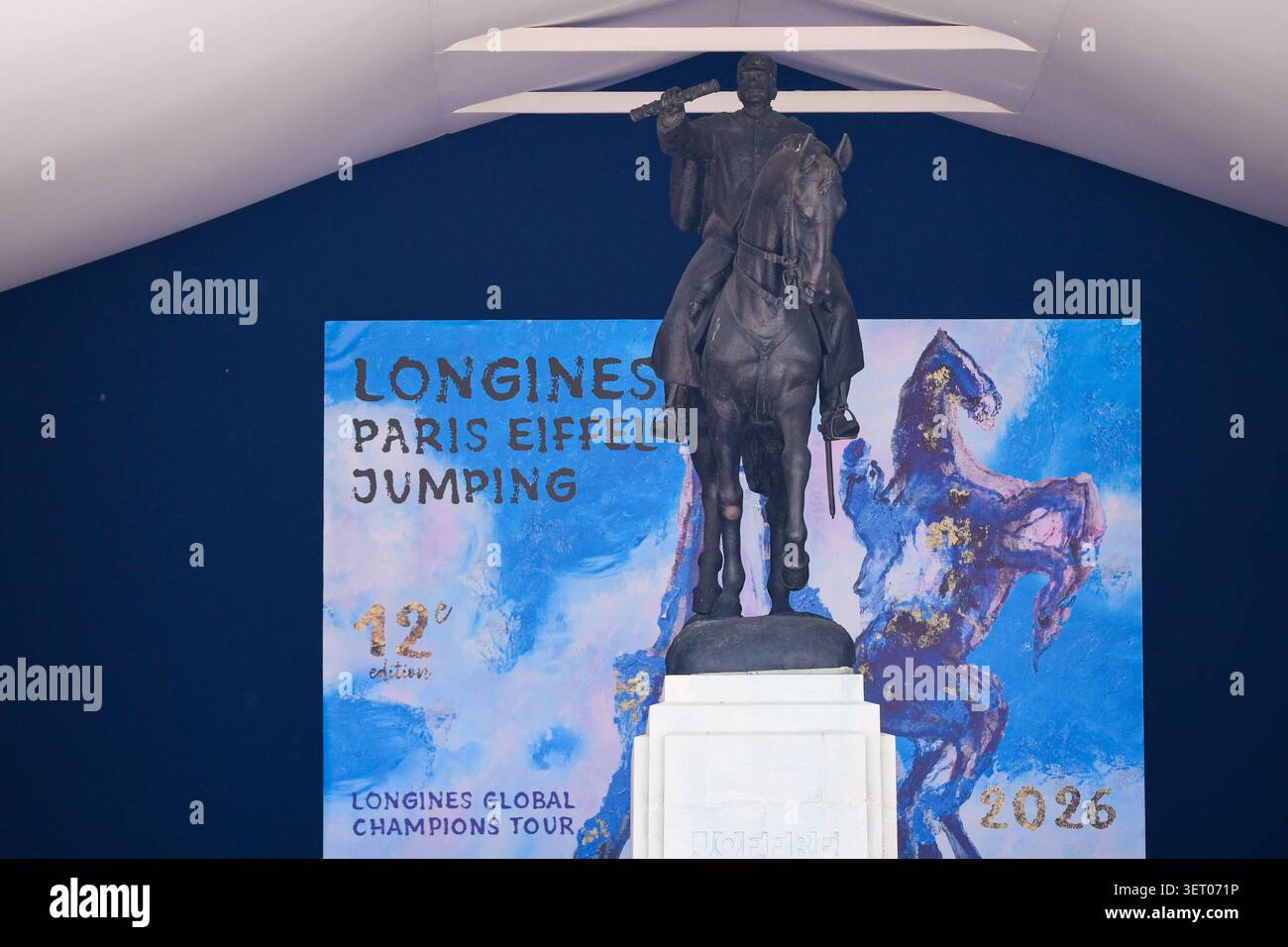 Illustration of statue of Marechal Joffre on Place de Joffre during the ...