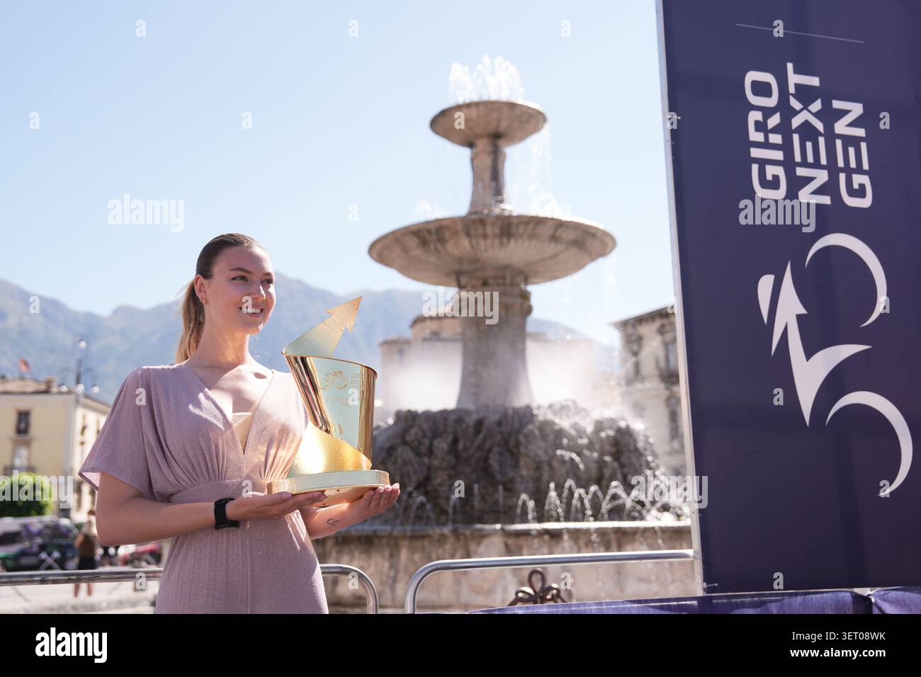 The trophy during Stage 7 of the Giro Next Gen 2026, from Sulmona to ...