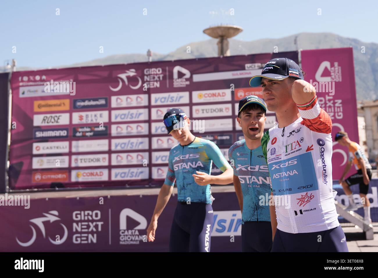 The tricolore jersey Italy's Matteo Scalco of XDS Astana Development ...