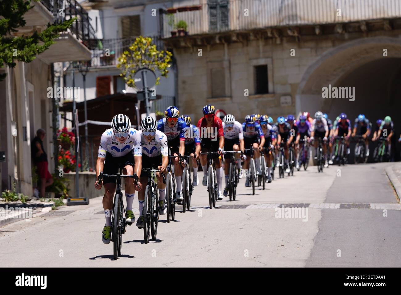 The race during Stage 7 of the Giro Next Gen 2026, from Sulmona to ...