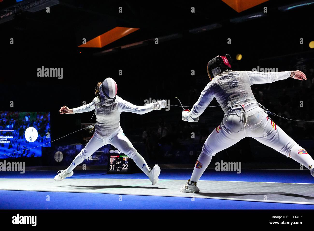 Eva LACHERAY of France and Ariadna TUCKER of Spain during 2026 European ...
