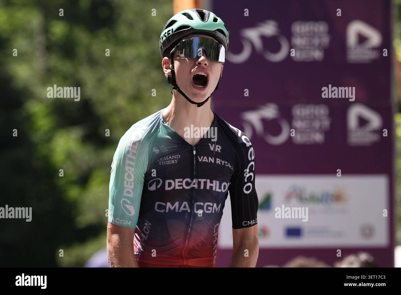 France's Aubin Sparfel of Decathlon CMA CGM Development Team winner of ...