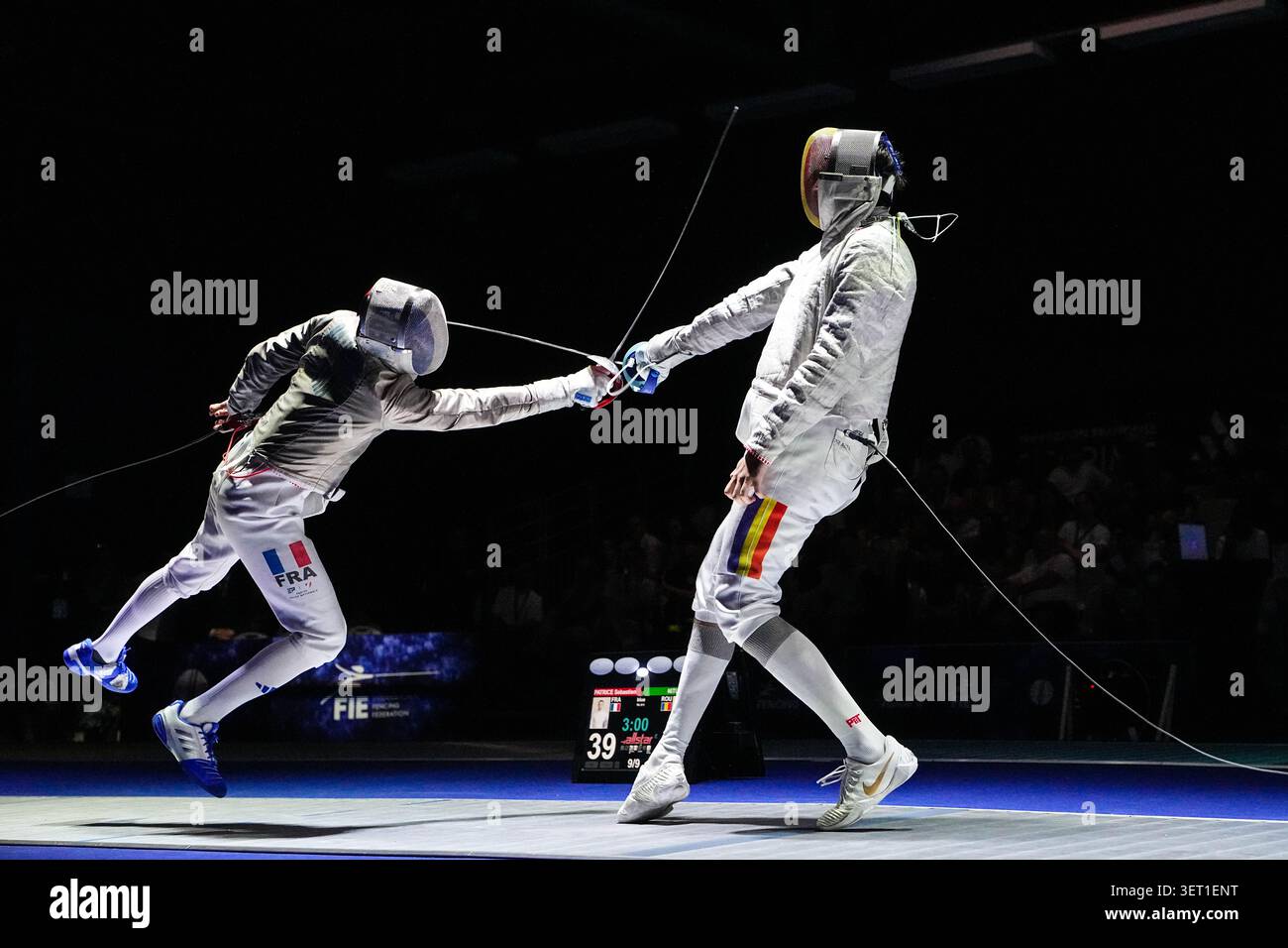 Sebastien PATRICE of France and Radu NITU of Romania during 2026 ...