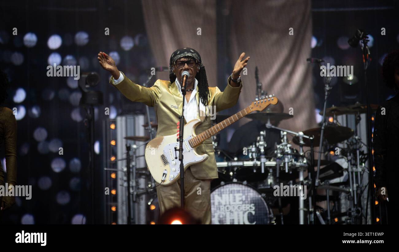 Nile Rodgers and Chic performing at TRNSMT Glasgow Scotland, 19th June ...