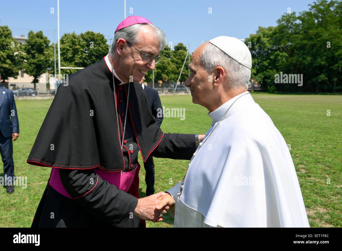 IPA85882234 - Italy, Pavia, Vatican, June 20, 2026 Pope Leo XIV shakes ...