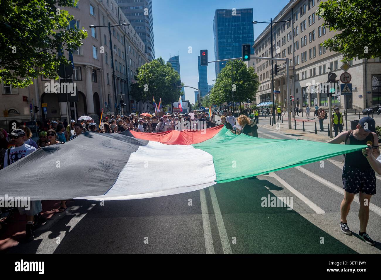 Warsaw, Poland. 20 July 2026. Flag of Palestine seen during QUEEROWY ...