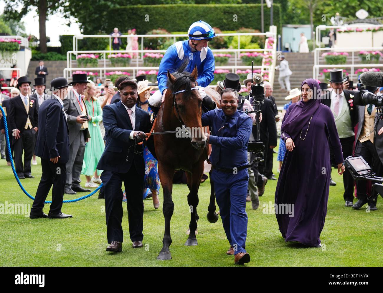Almeraq ridden by Tom Marquand after winning the Queen Elizabeth II ...