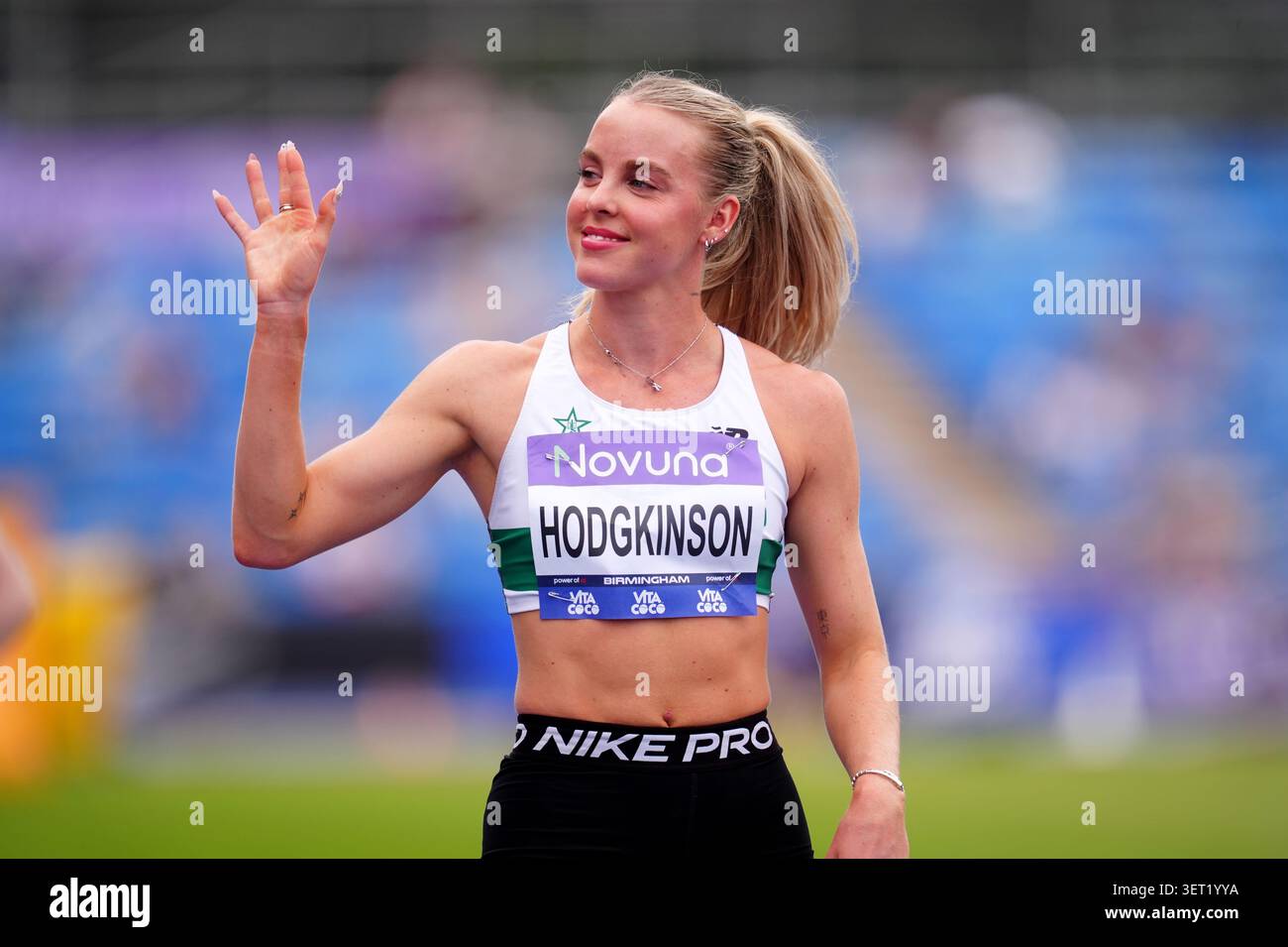 Great Britain's Keely Hodgkinson prepares to compete in the heat 3 of ...