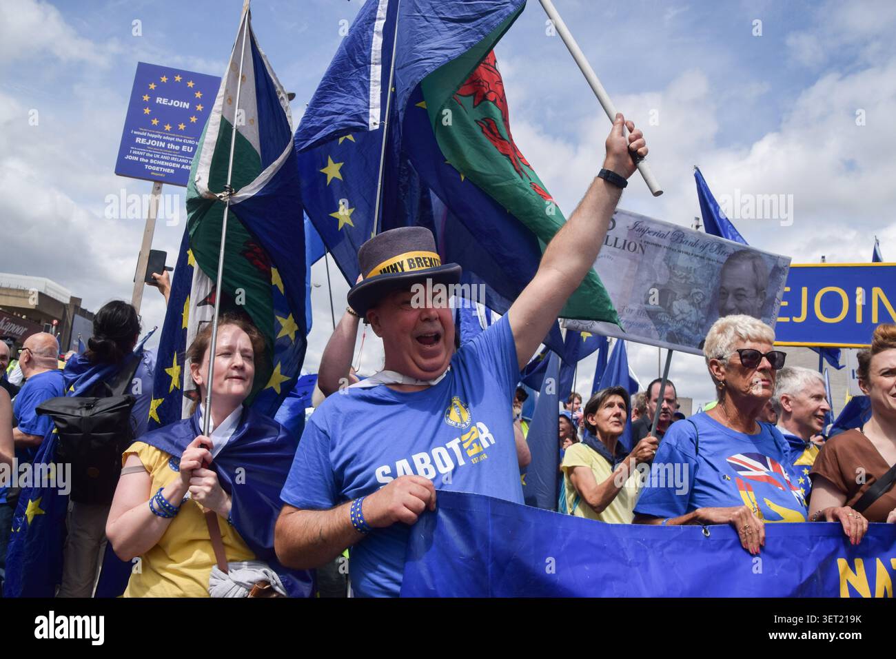 London, UK, 20th June 2026. Activist Steve Bray takes part in the ...