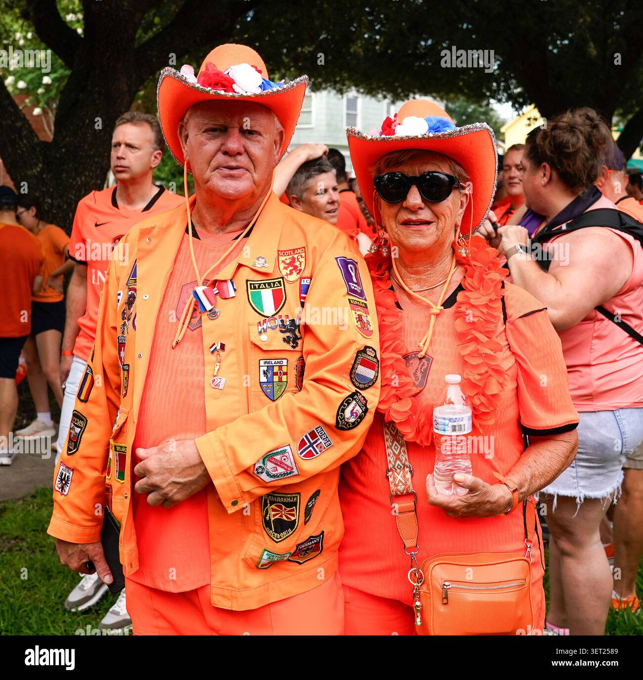 Fans of the Netherlands gather together at Rice University for the ...
