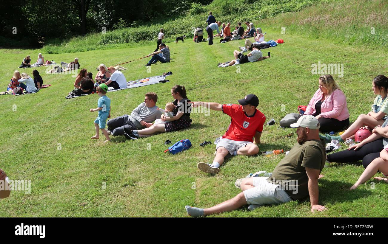 East Dunbartonshire Scotland 20 Jun 2026. Locals enjoying some welcome ...