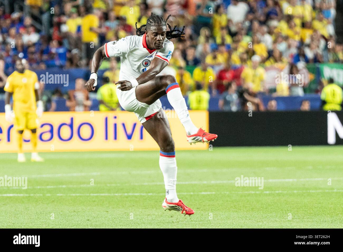 Defender Ricardo Ade (4) of Haiti National team in action during FIFA ...