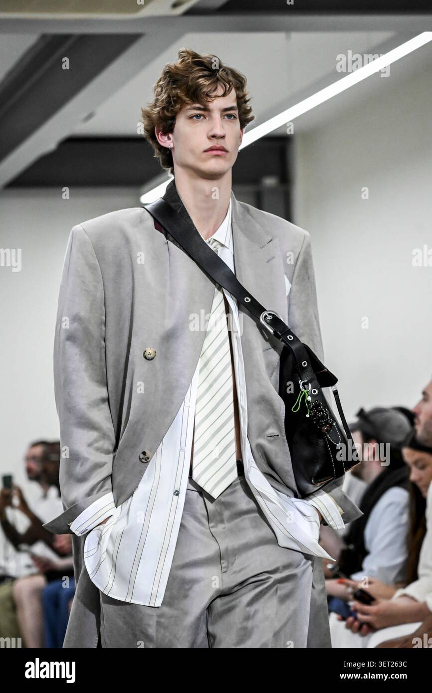 A model wears a creation from the Paul Smith Spring/Summer 2027 Men's ...