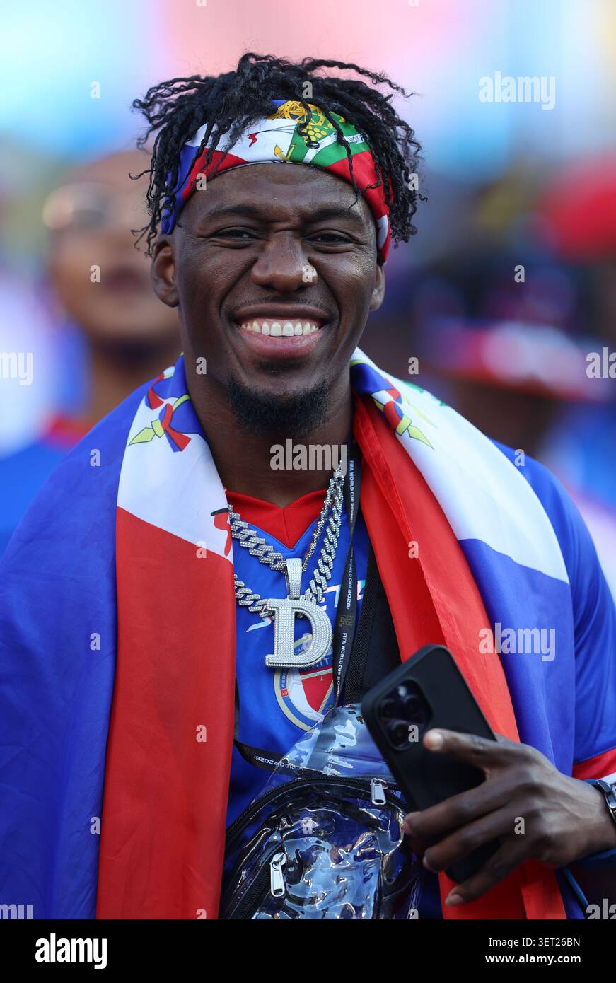 Philadelphia, USA, 19th June 2026. Haiti fans during the Brazil vs ...