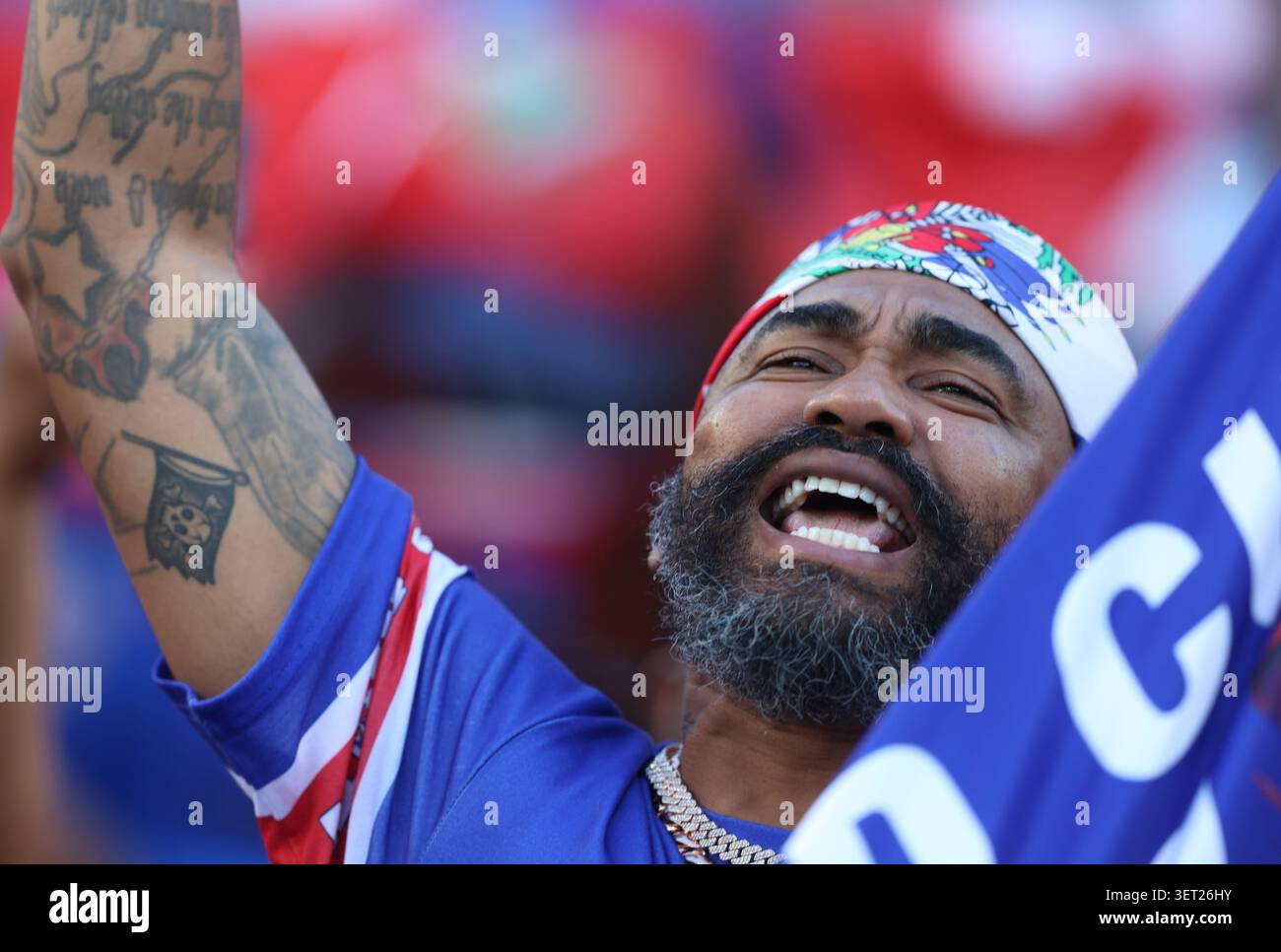 Philadelphia, USA, 19th June 2026. Haiti fans during the Brazil vs ...