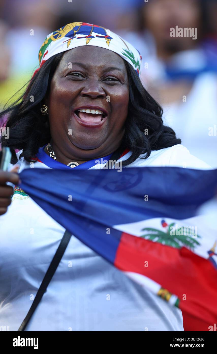 Philadelphia, USA, 19th June 2026. Haiti fans during the Brazil vs ...